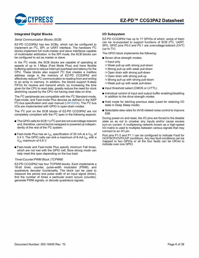 CYPDC1185B2-32LQXQT technical document page 6