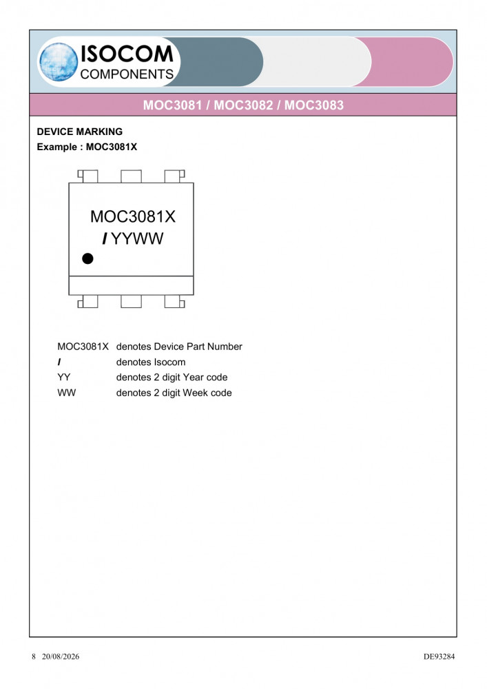 MOC3083 datasheet page 8