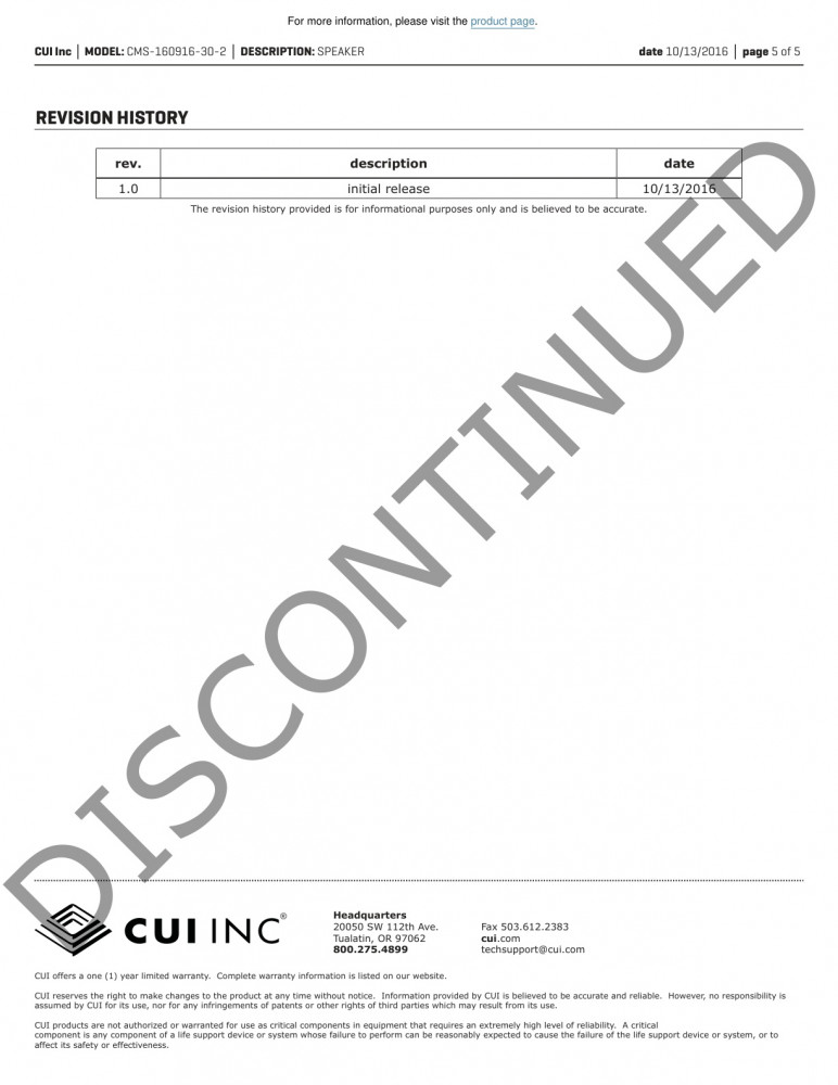 CMS-160916-30-2 datasheet page 5
