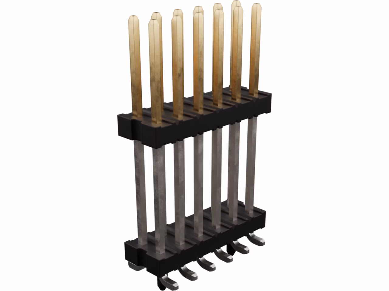 2.00mm Pitch Milli-Grid Header, Vertical, Surface Mount, Dual Row Dual Body, 12 Circuits, 0.38µm Gold (Au) Plating, 12.70mm Stacking Height, with Pegs, Tube, Lead-Free for sale