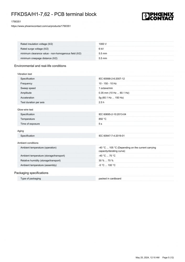 Phoenix Contact 1790351 technical document page 5