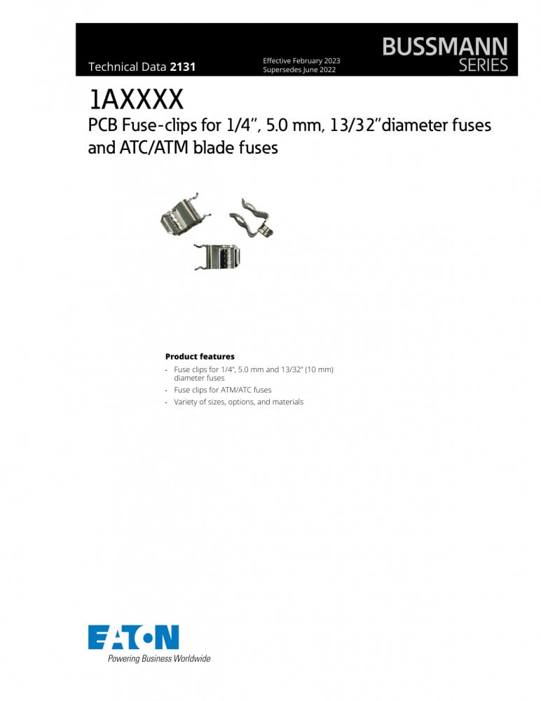 EATON fuse clip document page 1