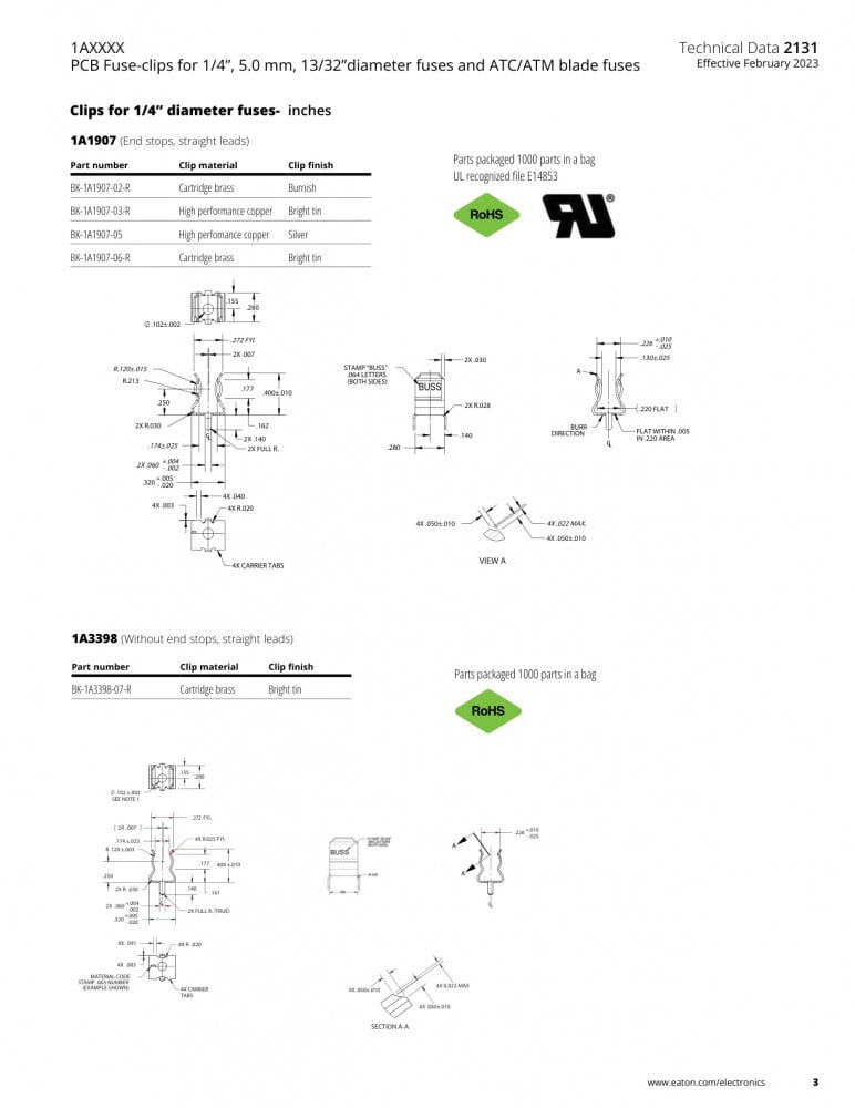 EATON fuse clip document page 3