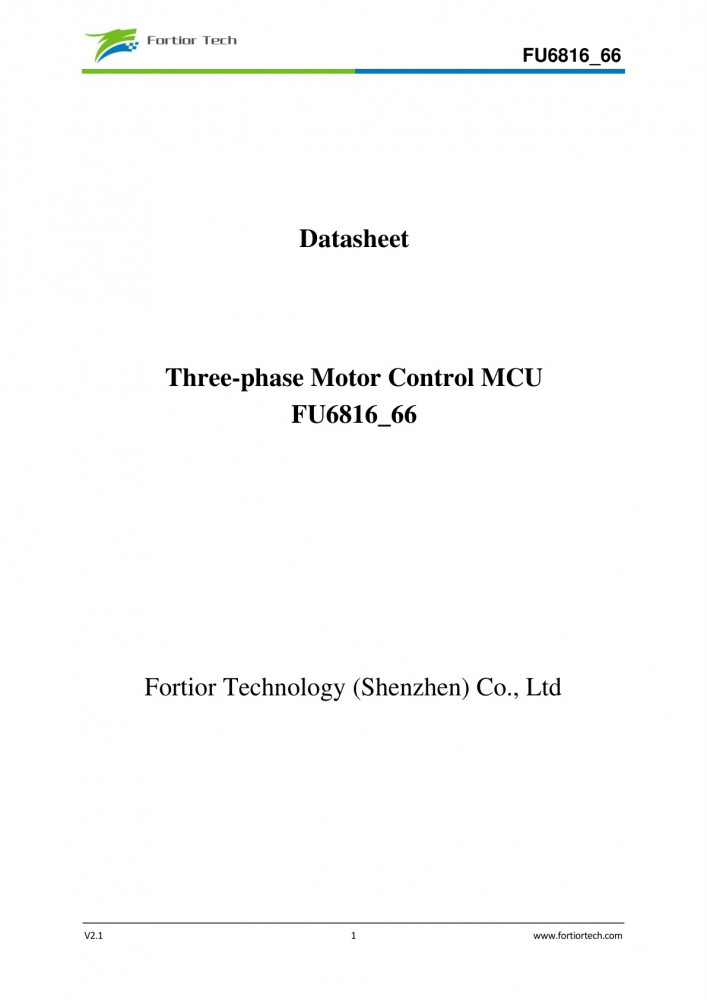 FU6816L datasheet page 1