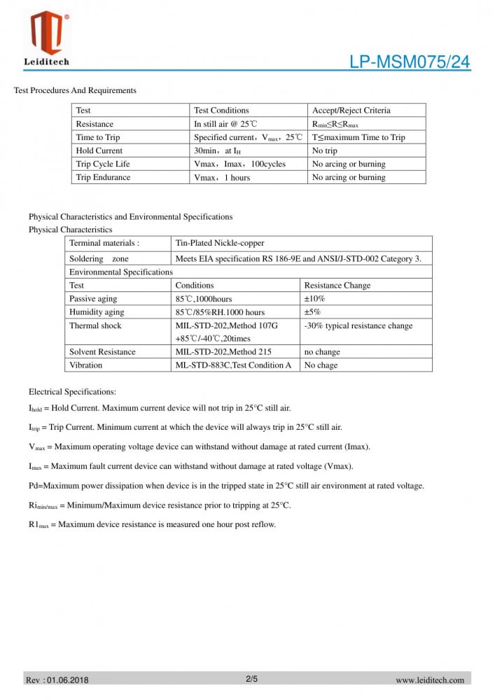 LP-MSM075/24 datasheet page 2