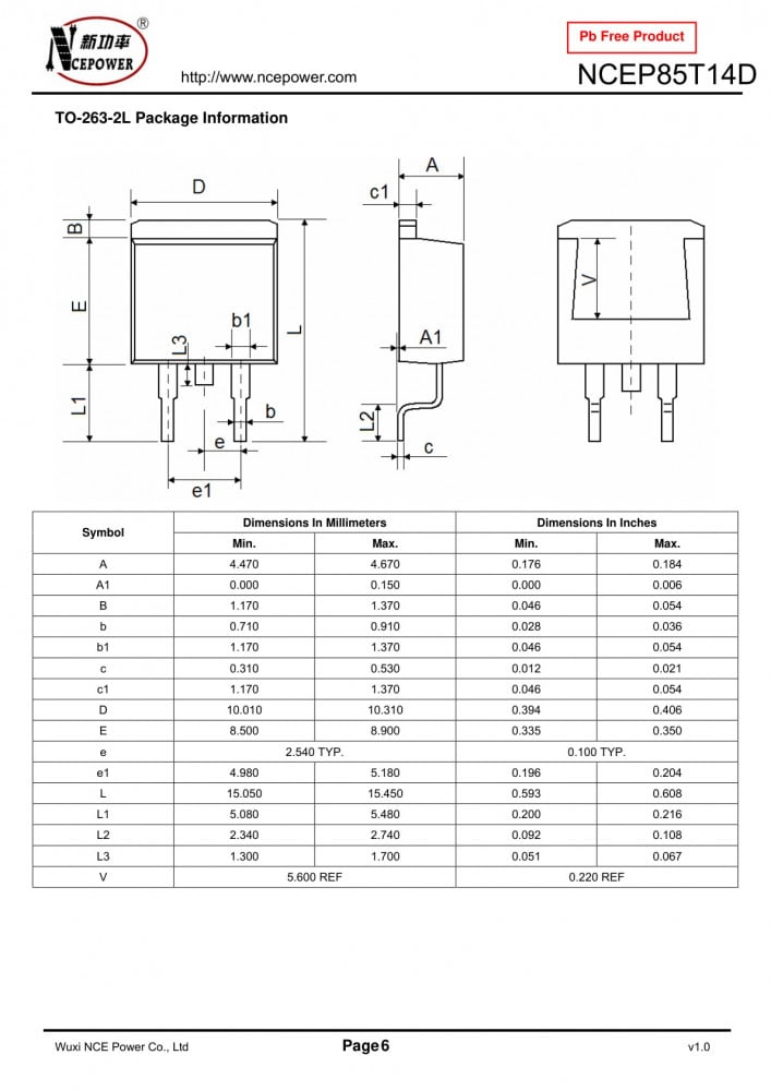 NCEP85T14D datasheet page 6