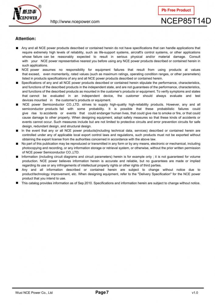 NCEP85T14D datasheet page 7