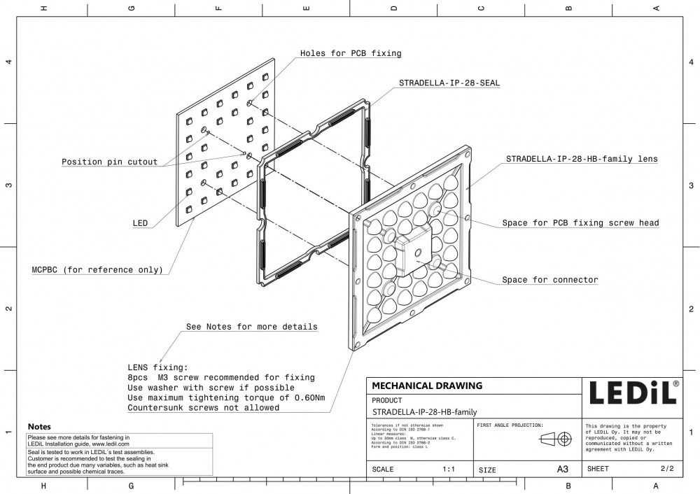 LEDiL STRADELLA-IP-28-HB-family mechanical drawing, page 2