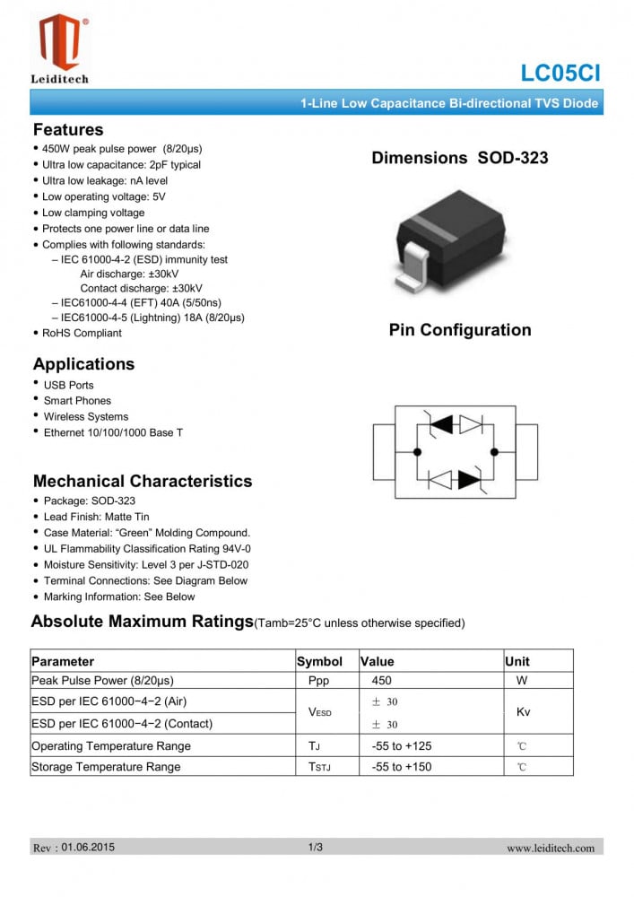 LC05CI datasheet page 1