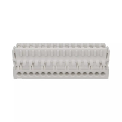 Appli-Mate RAST 2.5 IDT Housing, 2.50mm Pitch, with Side Latches, Female, 15 Circuits, Position Keys A & P Removed, Polarizing Ribs Between 1/2 and 13/14, Voided Circuits 2, 4, 6, 8, 10, 12 & 14 for sale