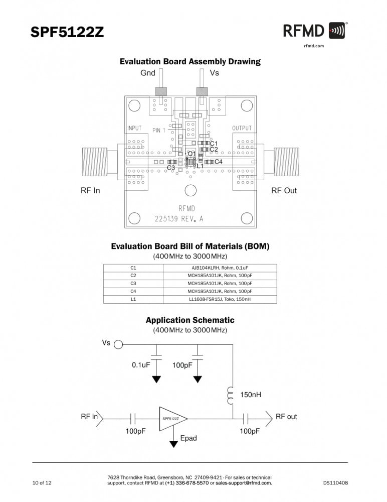 SPF5122Z datasheet page 10