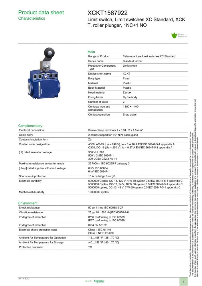 XCKT1587922 technical document page 1