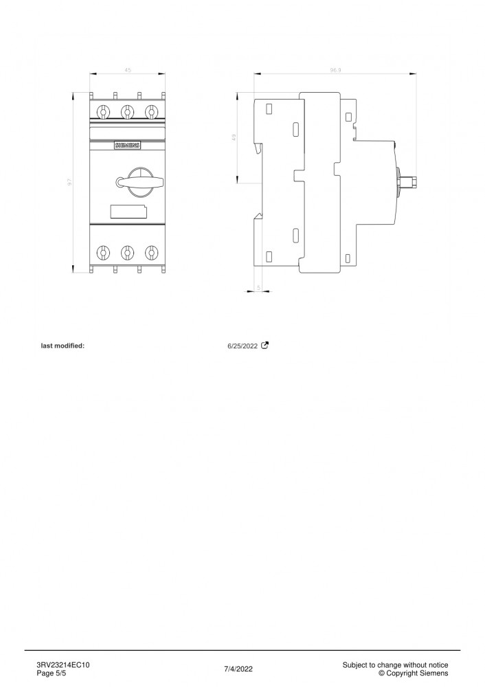 3RV23214EC10 datasheet page 5
