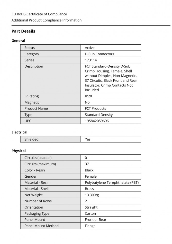 MOLEX 1731140945 product drawing page 2