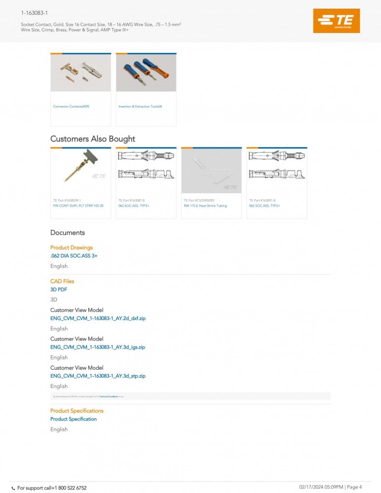 TE Connectivity 1-163083-1 technical document page 4