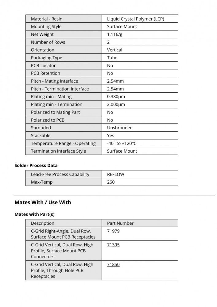 Technical document image 3 for MOLEX 15910180