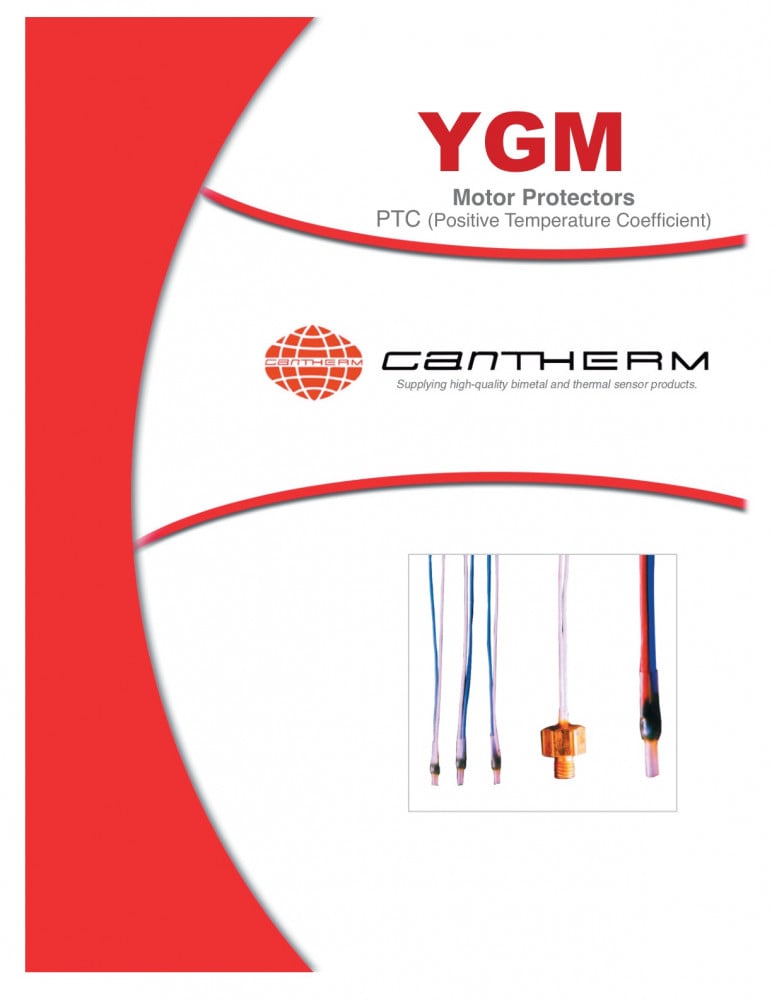 Cantherm YGM motor protector datasheet page 1