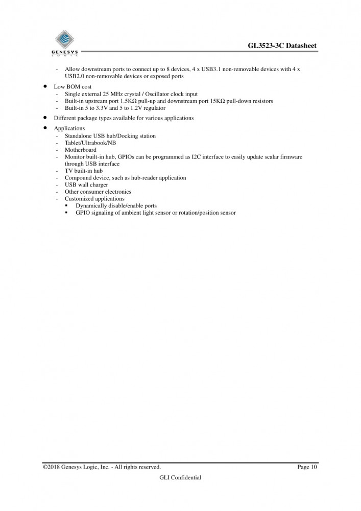GL3523 datasheet page 10