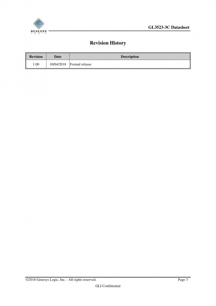 GL3523 datasheet page 3