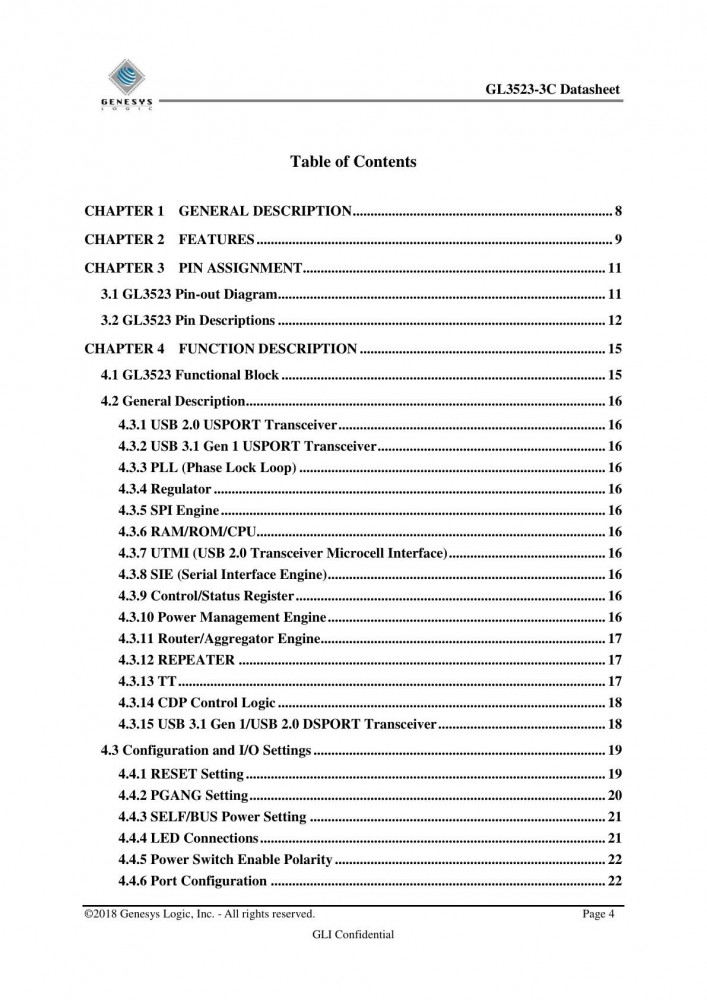 GL3523 datasheet page 4