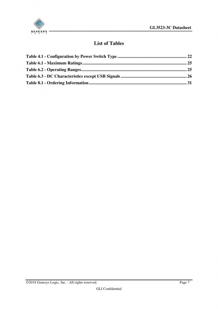 GL3523 datasheet page 7