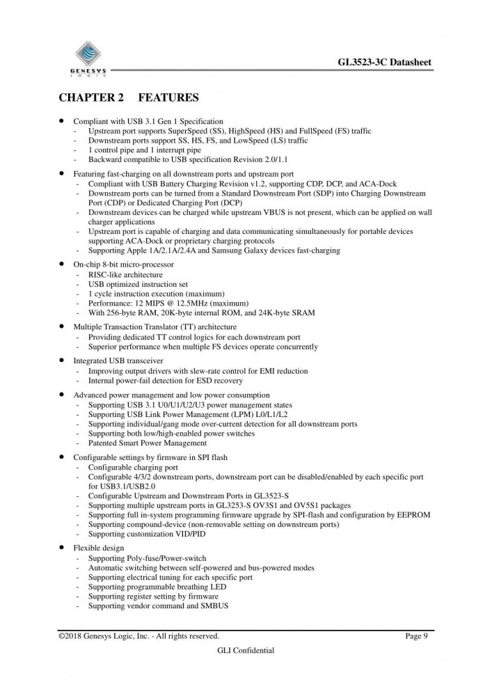 GL3523 datasheet page 9