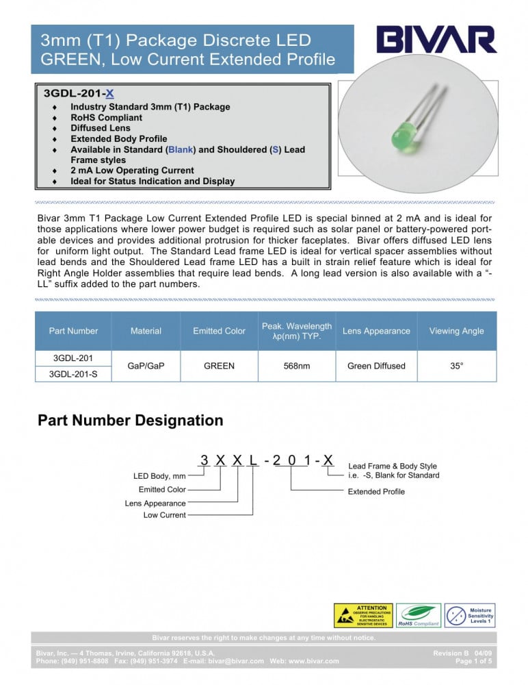 3GDL-201 datasheet page 1