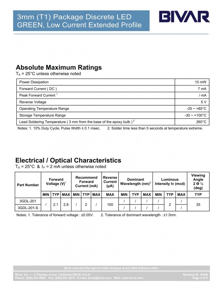 3GDL-201 datasheet page 3