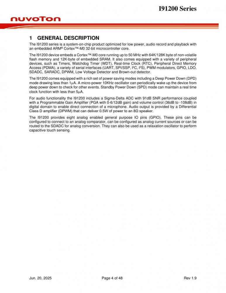 I91200 series datasheet page 4