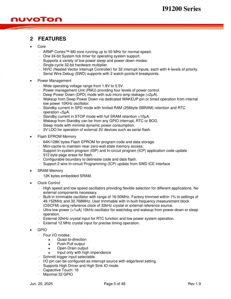 I91200 series datasheet page 5