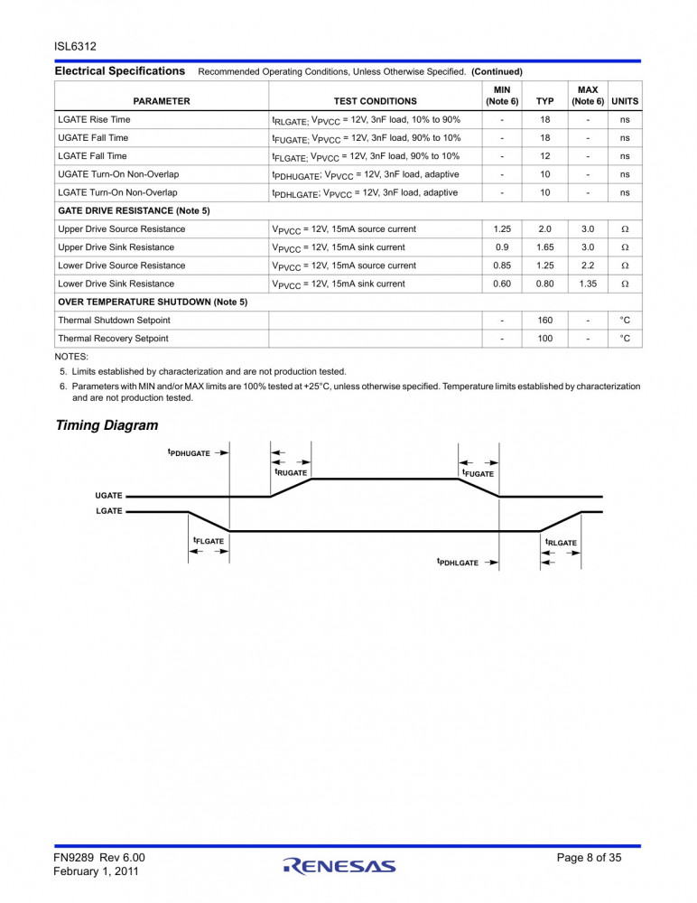 ISL6312 datasheet page 8