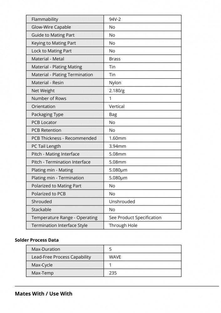 KK 508 connector specification page 3