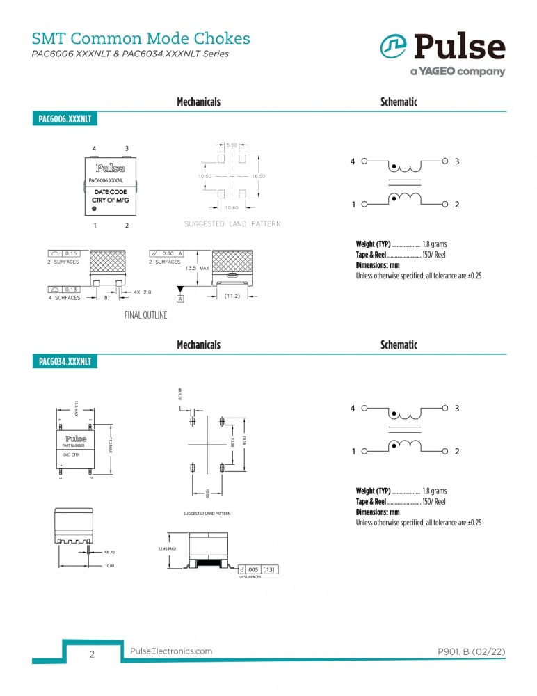 PAC6034.205NLT mechanical drawing