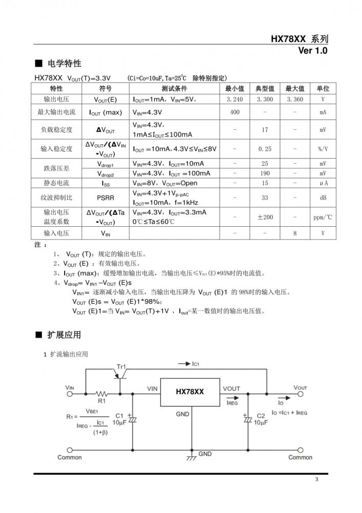 HX7830 datasheet page 3