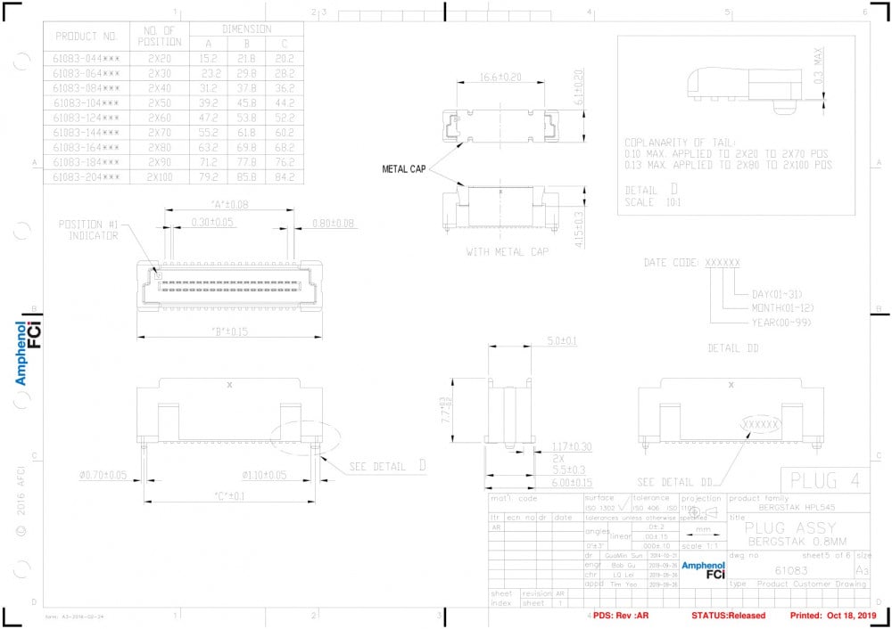 Amphenol 61083 drawing sheet 5