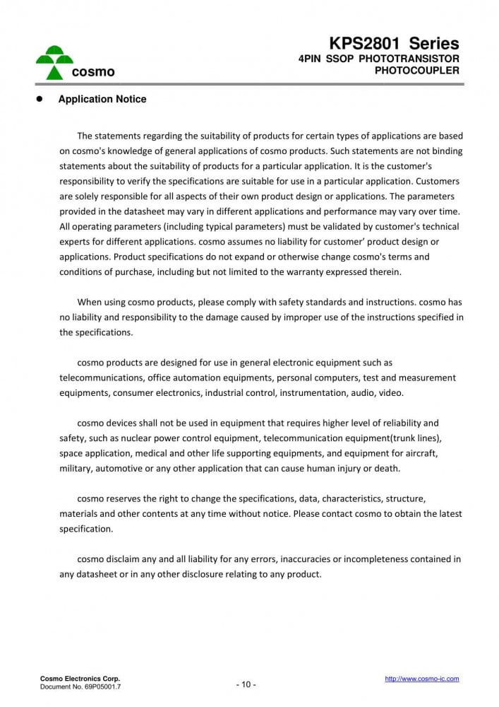 KPS28010C datasheet page 10