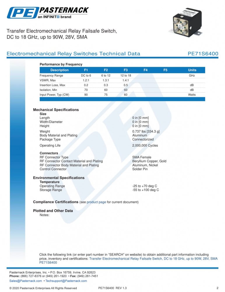 PE71S6400 datasheet page 2