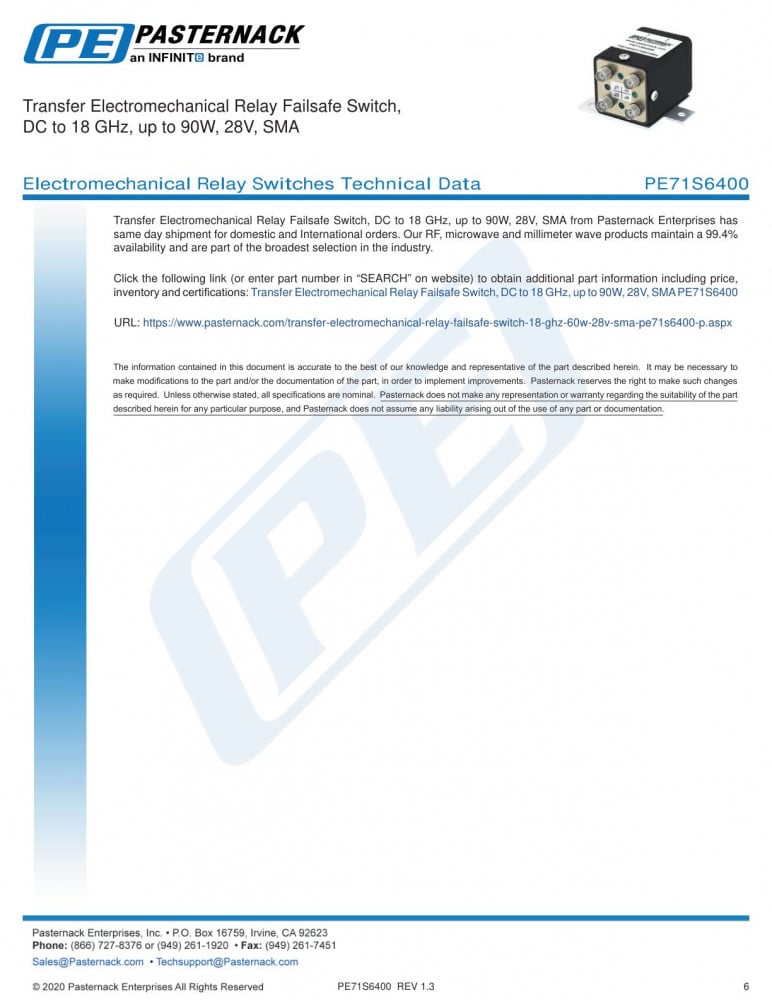PE71S6400 datasheet page 6