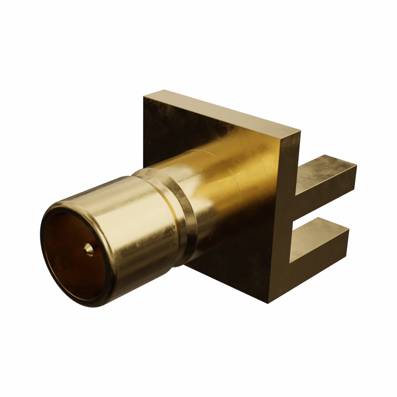 SMB Jack, Straight, PCB Receptacle, Edge Mount, Brass Body, Gold (Au) Plated, Air Dielectric, Tray, 75 Ohms for sale