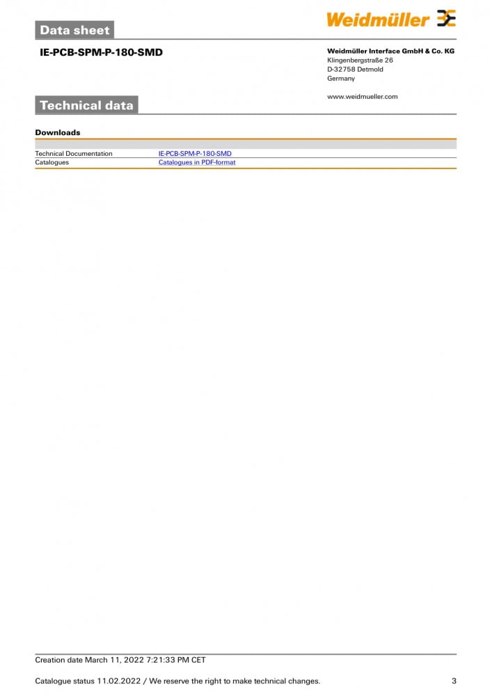 WEIDMULLER 2795110000 technical document page 3