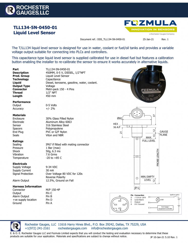 TLL134-5N-0450-01 technical document preview