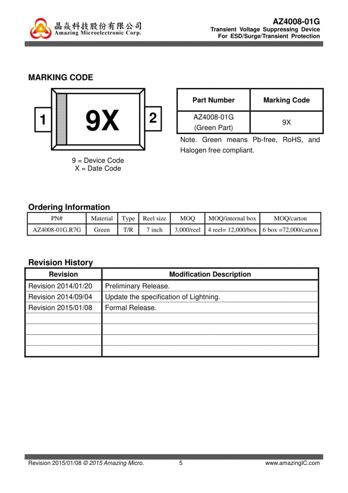 AZ4008-01G datasheet page 5