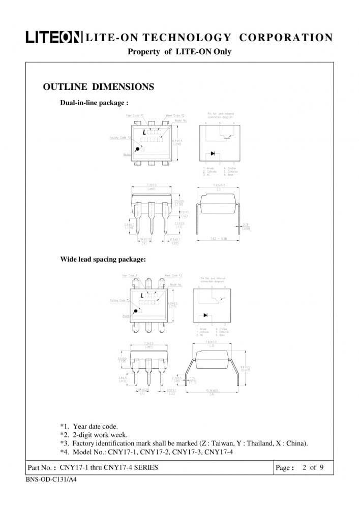 CNY17-1 datasheet page 2