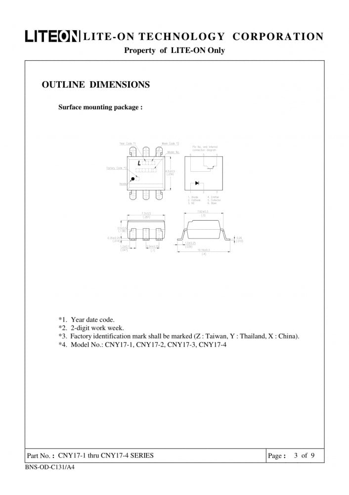 CNY17-1 datasheet page 3