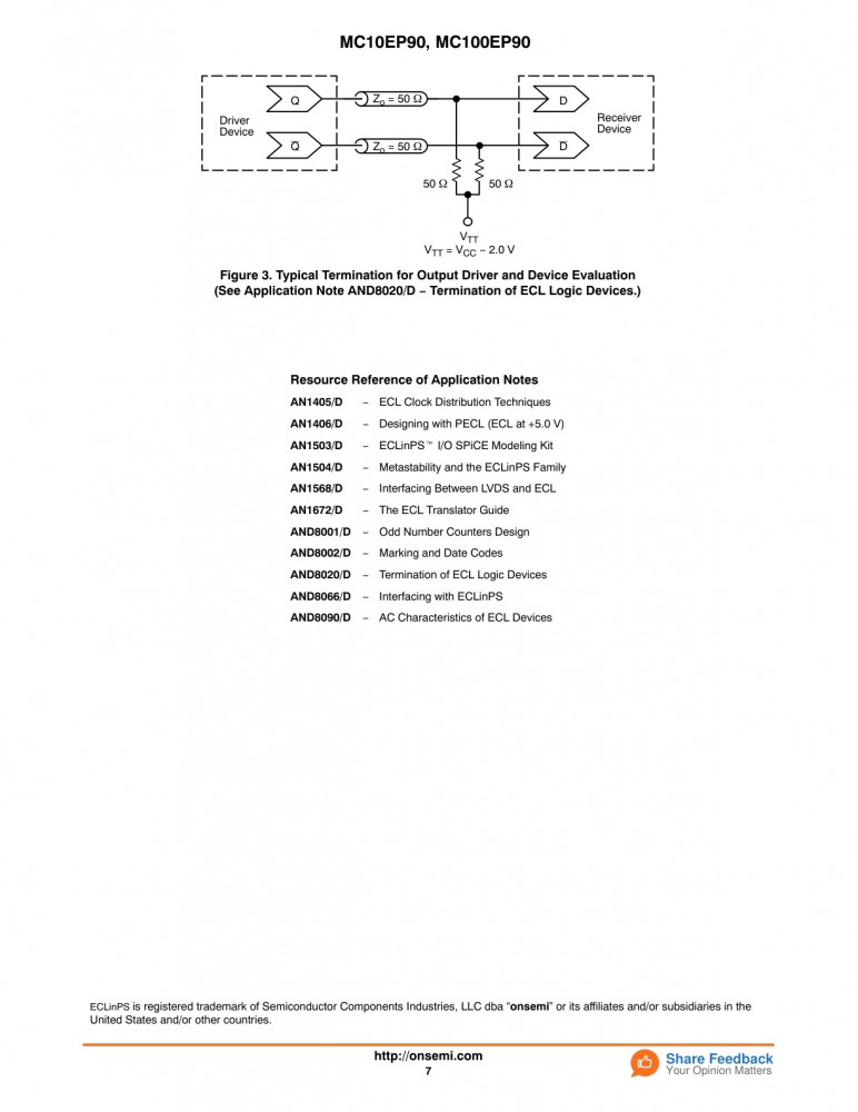 MC100EP90 technical document page 7