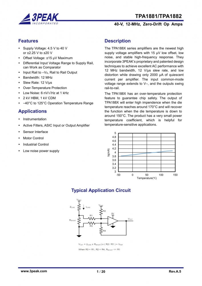 TPA1882-SR datasheet page 1