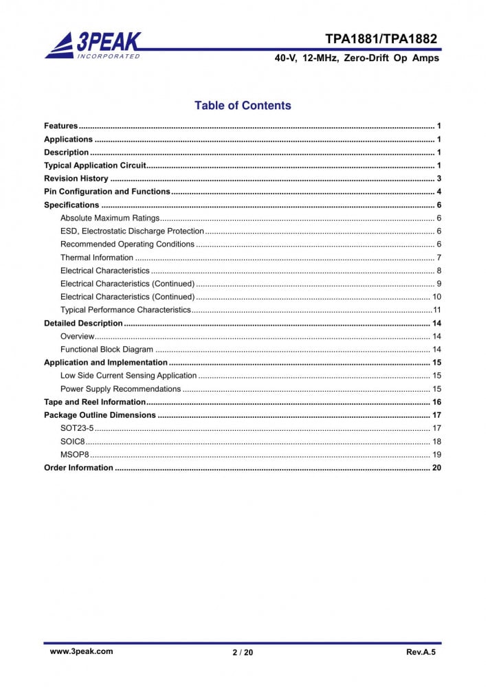 TPA1882-SR datasheet page 2