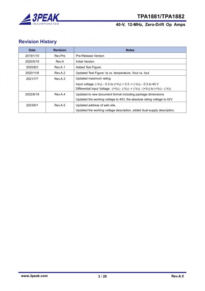 TPA1882-SR datasheet page 3