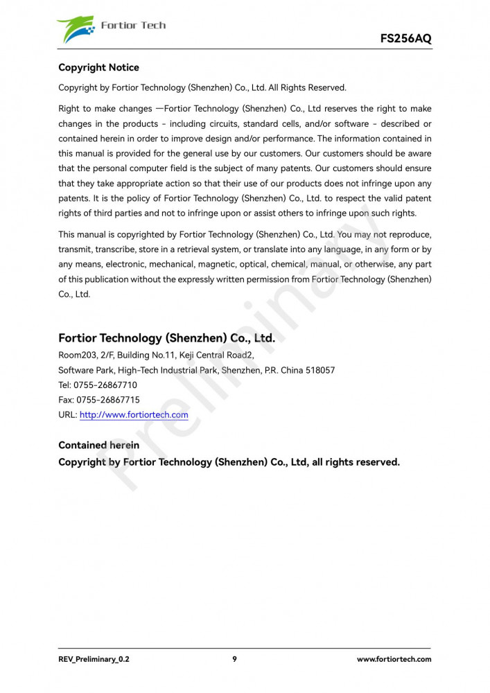 FS256AQ datasheet page 9