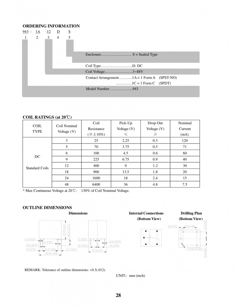 943-1C-12DS technical document page 2